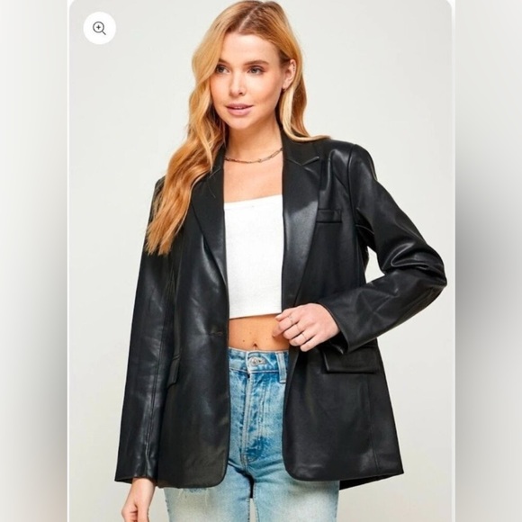 Endless Rose | Jackets & Coats | Nwt Endless Rose Vegan Leather Blazer ...